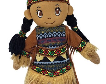 14" Native American Indian Plush Rag Doll -DF14003 Nizhoni - Etsy