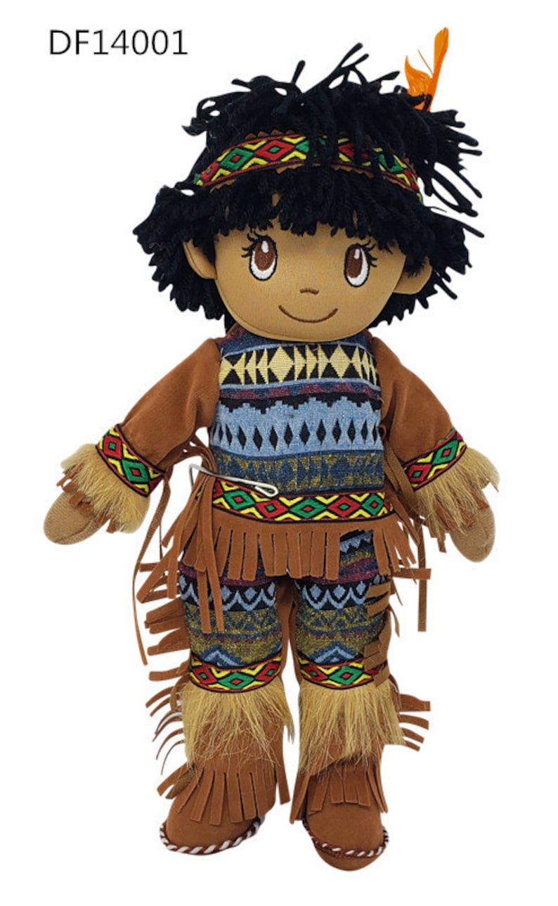 14" Native American Indian Plush Rag Doll -DF14001 Atul - Etsy