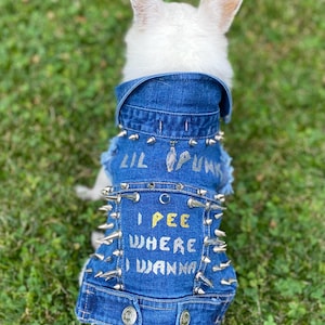 Dog Jean Jacket, Dog Jean Vest, Pet Denim Jacket, Pet Denim Vest ...
