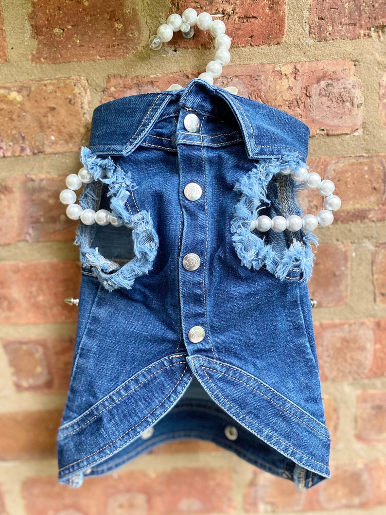 Dog Jean Jacket Dog Jean Vest Pet Denim Jacket Pet Denim - Etsy