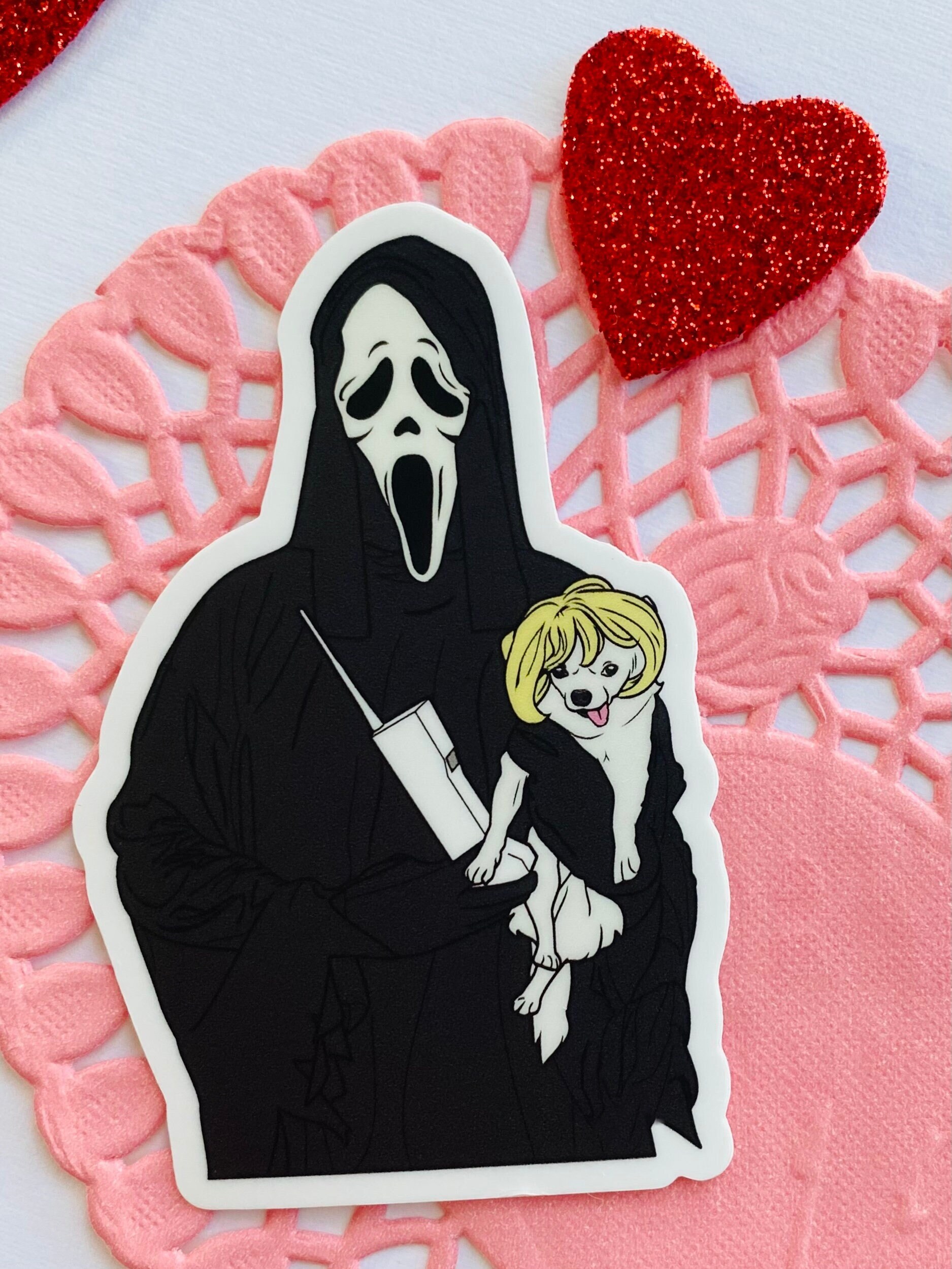 Scream Sticker, Ghostface Sticker, Scary Movie Sticker, Chihuahua ...