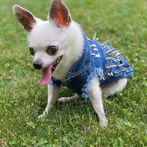 Dog Jean Jacket, Dog Jean Vest, Pet Denim Jacket, Pet Denim Vest ...