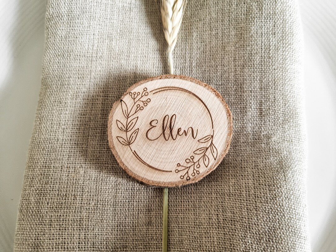 Wooden Place Names Wedding | Place Cards | Reception Etc. Laser ...
