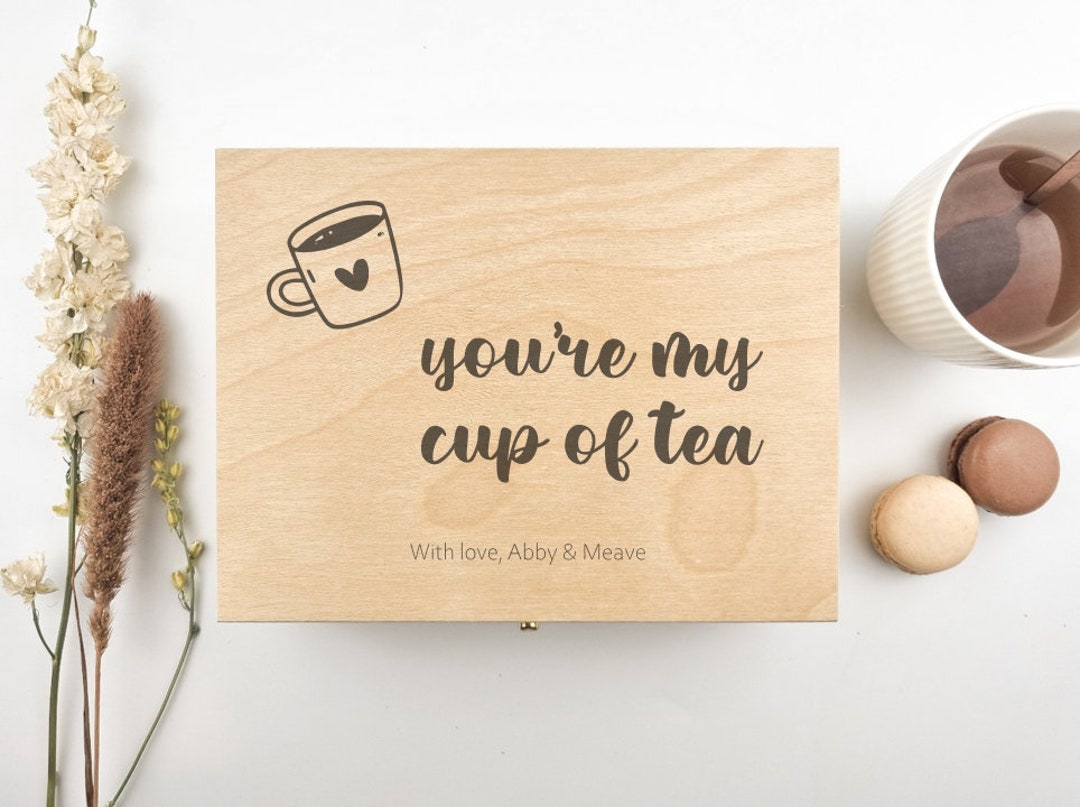 Tea Box Engraved and Personalised Wooden Tea Box - Etsy