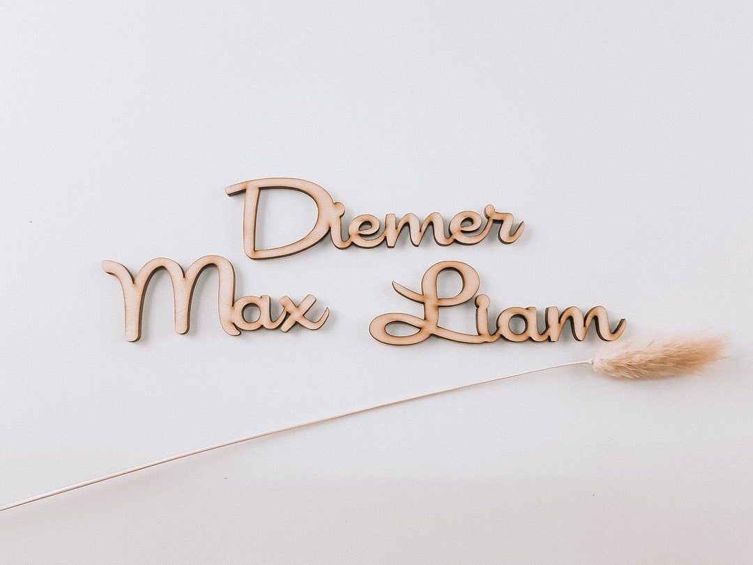 Personalized Wooden Place Name Signs Laser Cut Name Cards for Wedding ...