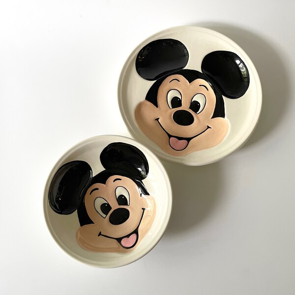 Ceramic Mickey Mouse Plate - Etsy