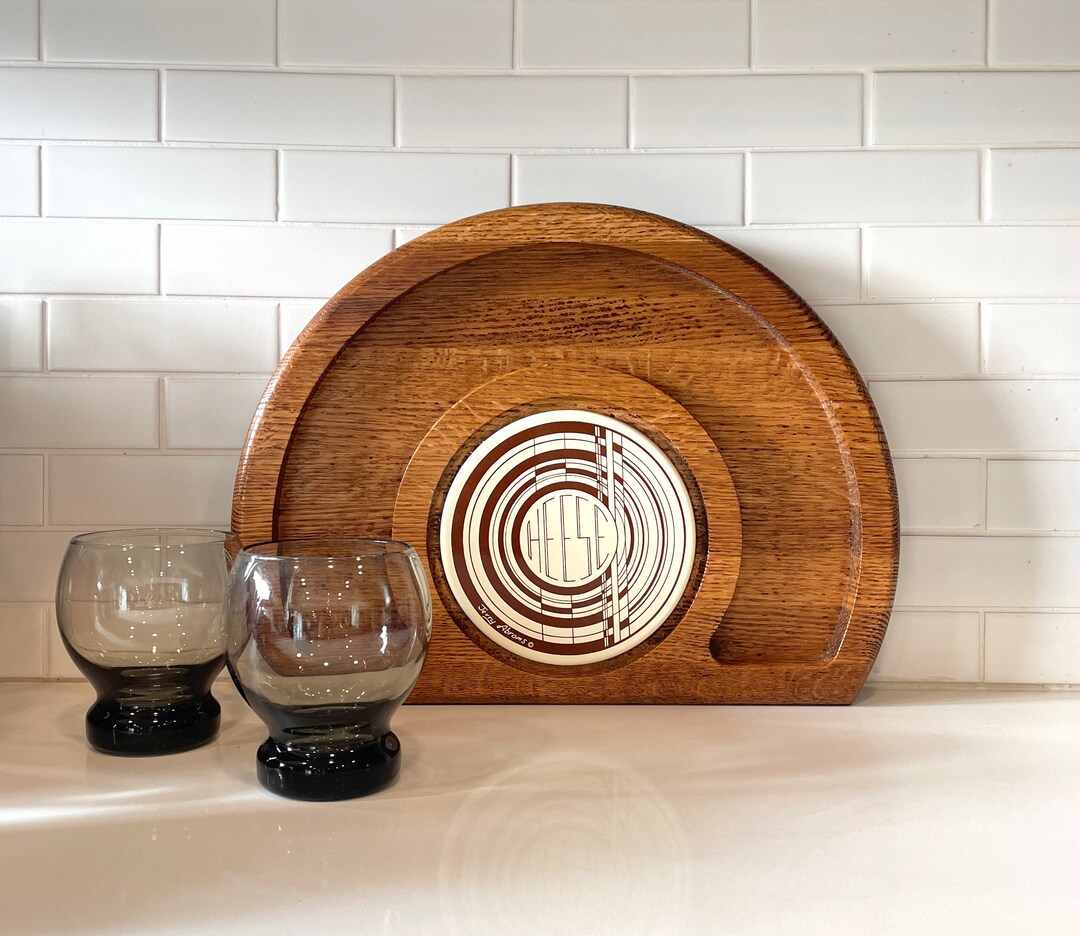 Vintage Jerry Abrams MCM Wood Cheese Board 14 Inches - Etsy