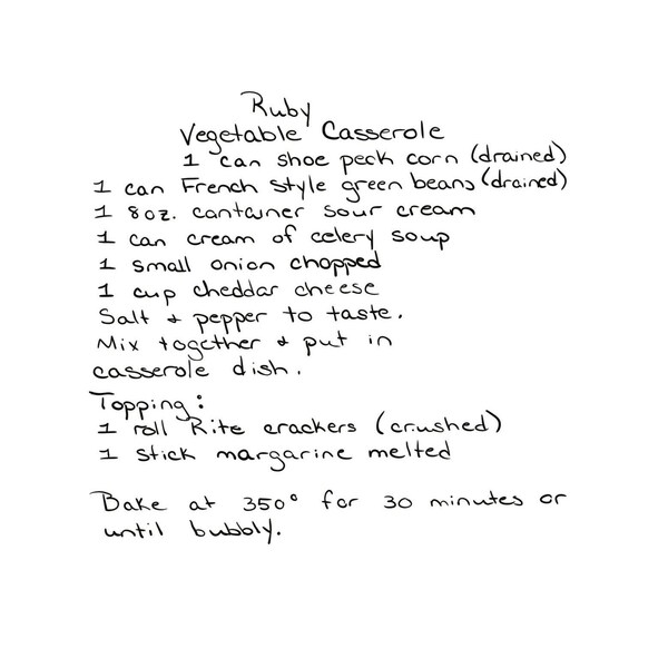 Handwritten Recipe - Etsy