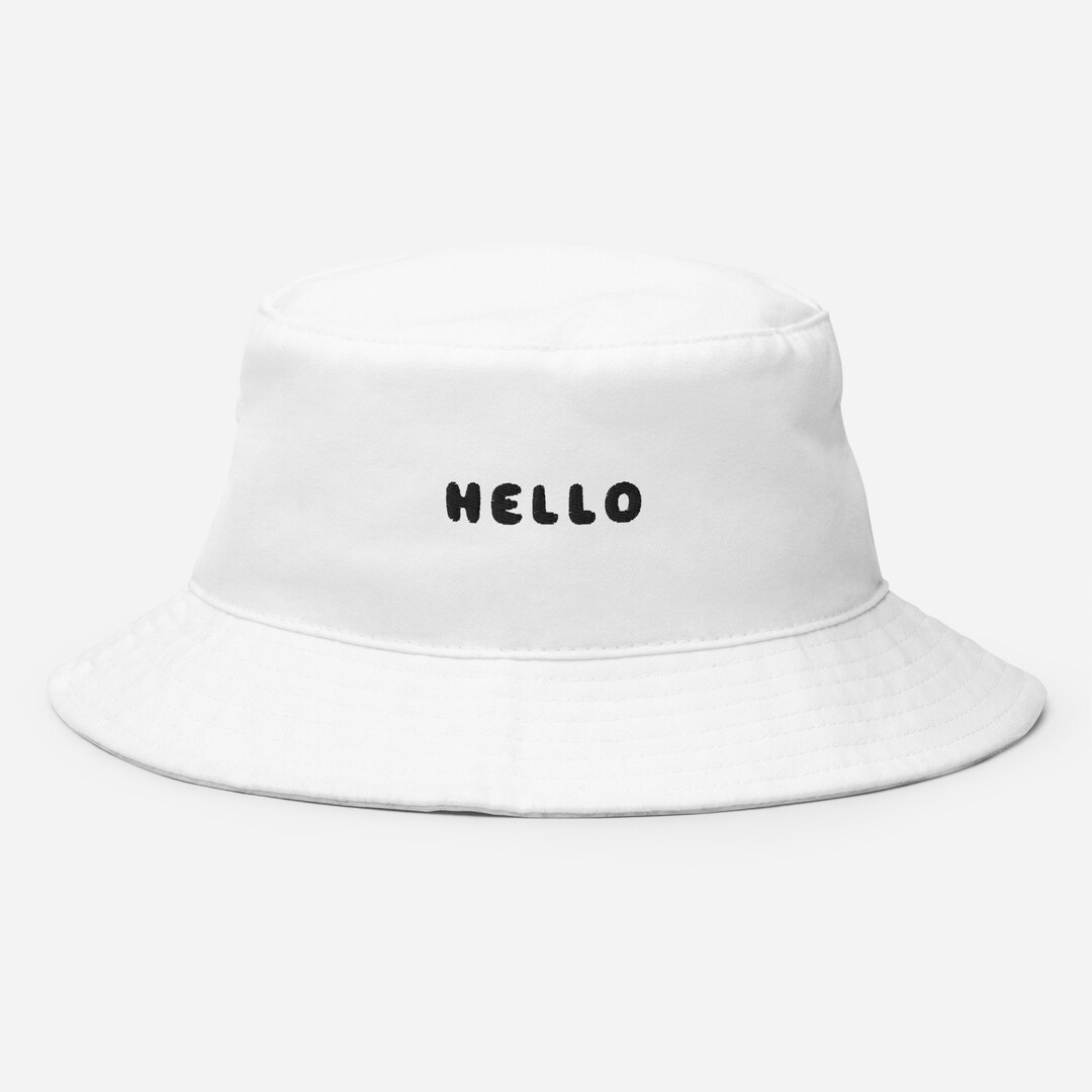 HELLO Bucket Hat, Cute, Aesthetic, Simple, Basic, Everyday Hat - Etsy