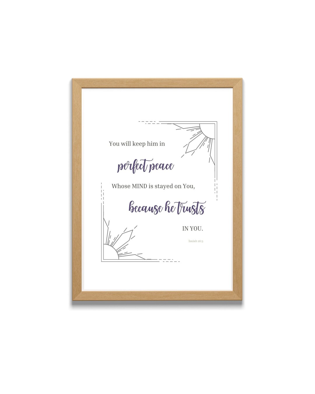 Isaiah 26:3 | Bible Verse Printable Set | Christian Wall Art | Bible ...