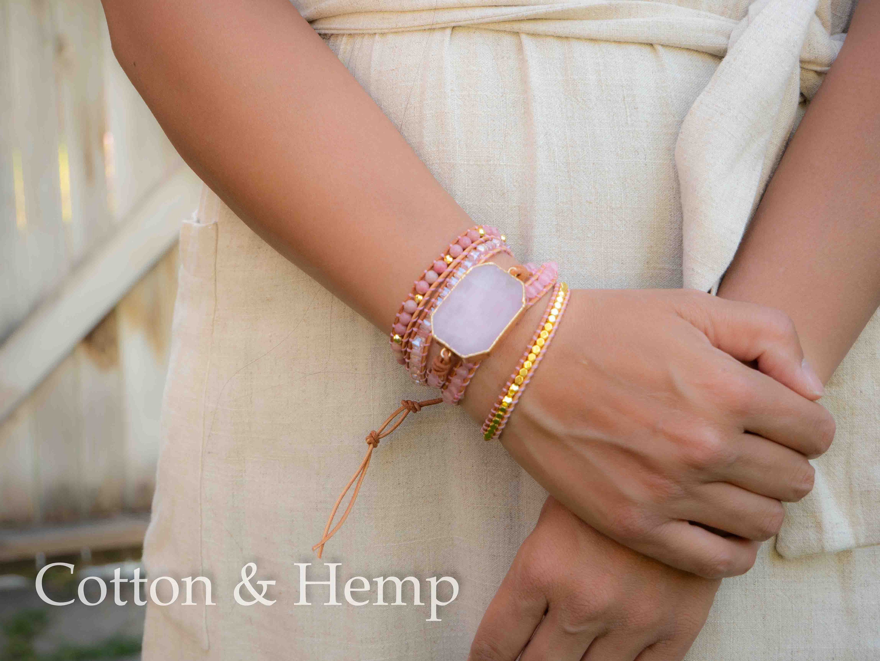Natural Rose Quartz Bracelet-grounding Gemstone Bracelet-healing Stone ...