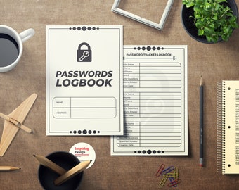 Printable Password Tracker Printable Password Log - Etsy