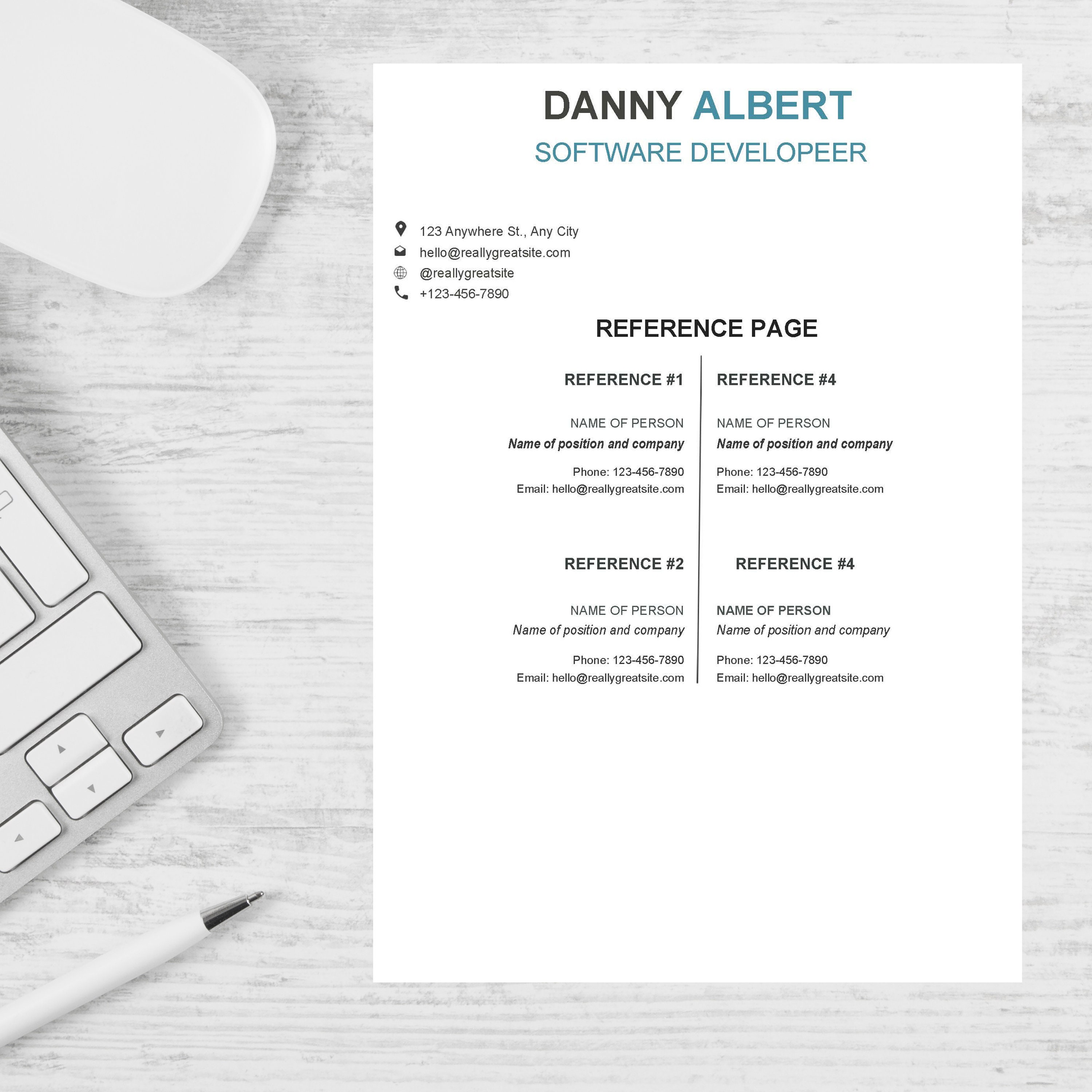 Modern Resume Template for Word 3 Page Resume cover Letter Reference ...