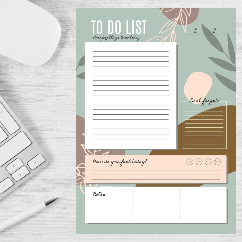 BOHO Minimal to Do List Printable Simple Tasks List Layout PDF - Etsy