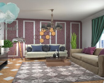 Modern Realistic Zoom Virtual Backgrounds Backdrop Office Background ...