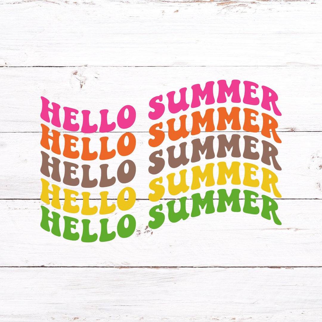 Retro Hello Summer SVG Retro Summer SVG Summer Svg Glasses Clipart ...