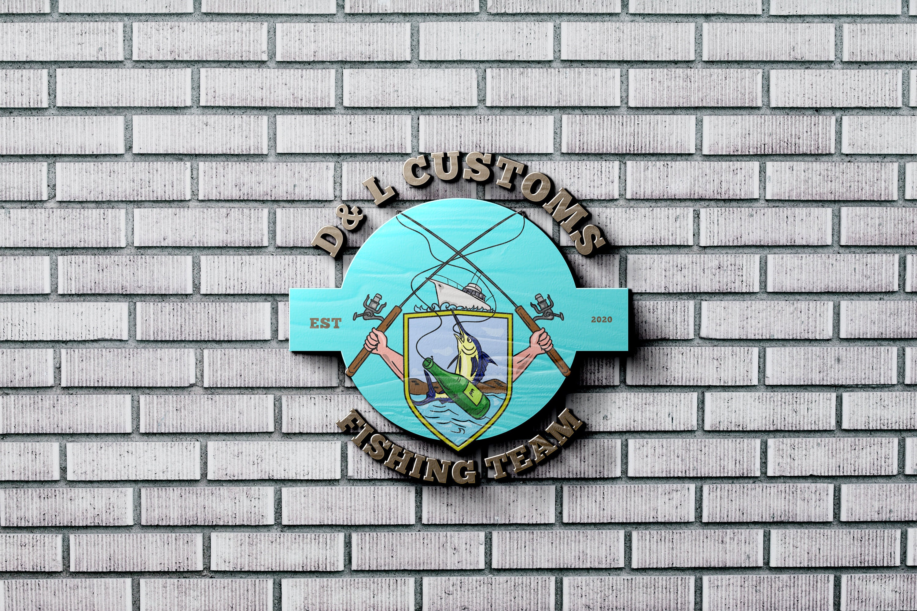 Fishing Logo Design Custom Fishing Logo Design Free 3D Mockup - Etsy