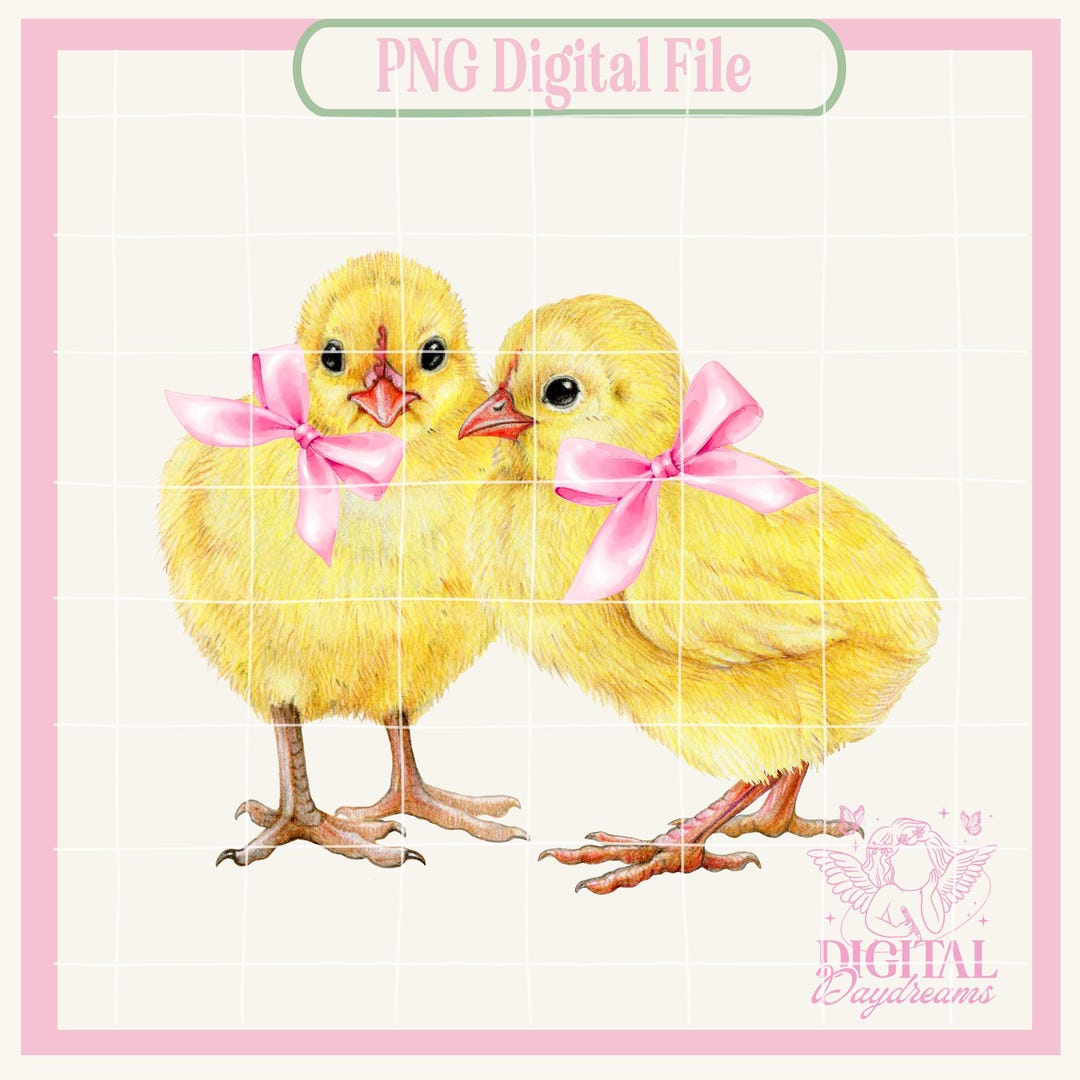 Coquette Chicks Png,farm Sublimation,coquette Farm Animals,high Land ...