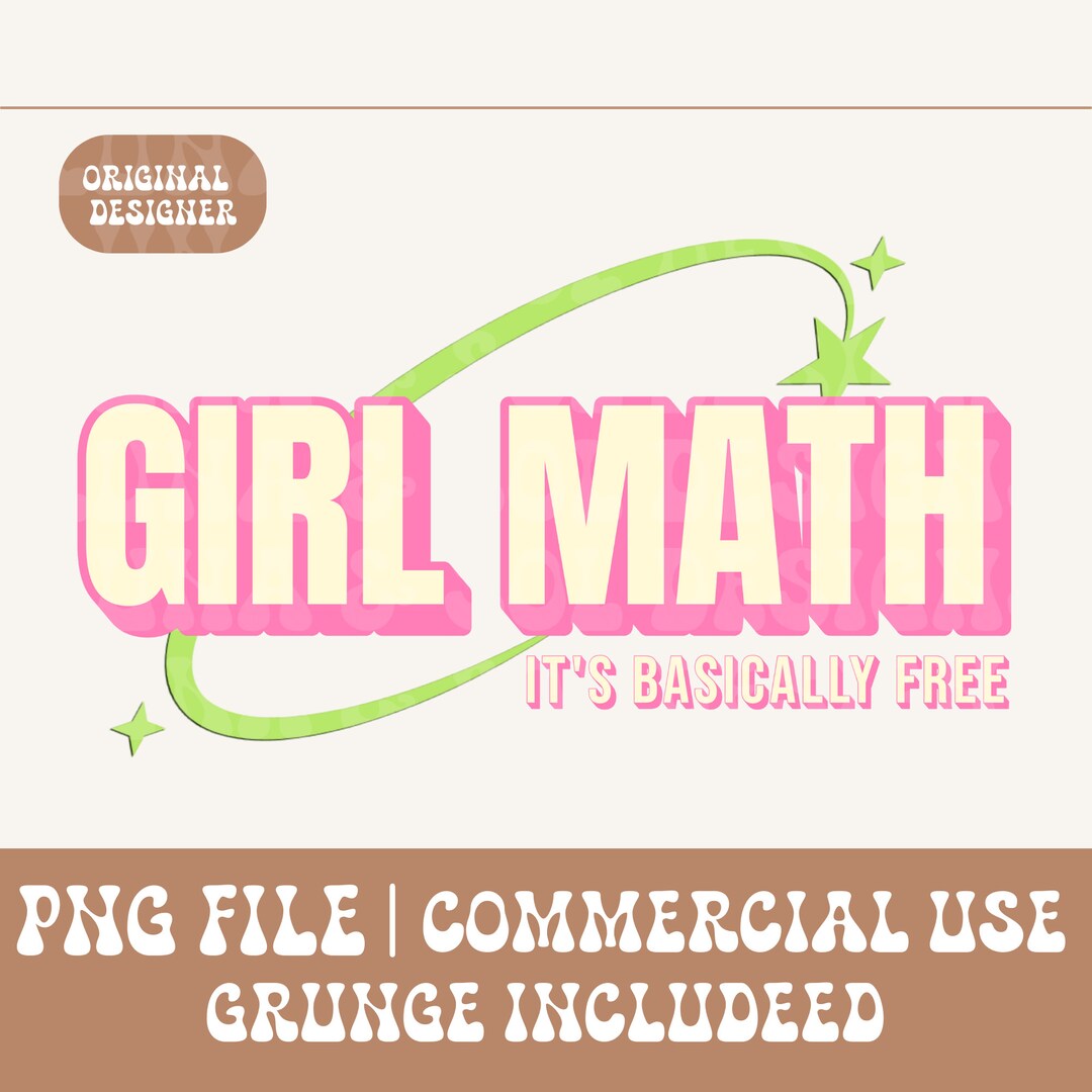 Girl Math University PNG Girl Math PNG Trendy PNG Retro Png Sublimation ...