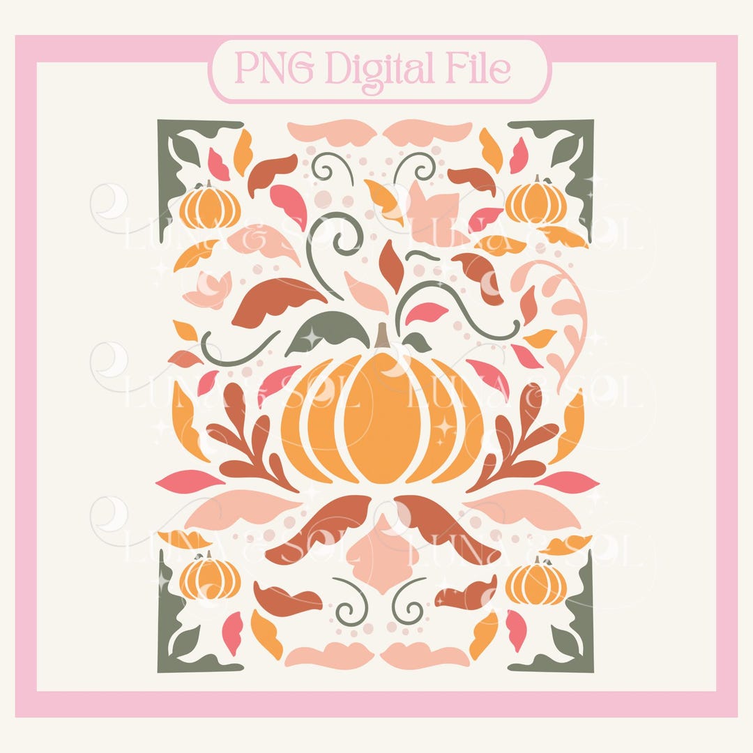 Fall Floral Png,fall Design,fall Png for Sublimation,vintage Fall ...