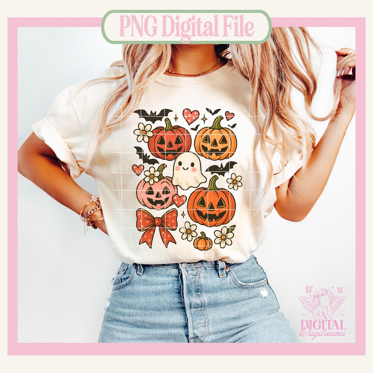 Cute Ghost Png,halloween Png,spooky Season Png,pink Halloween,retro ...