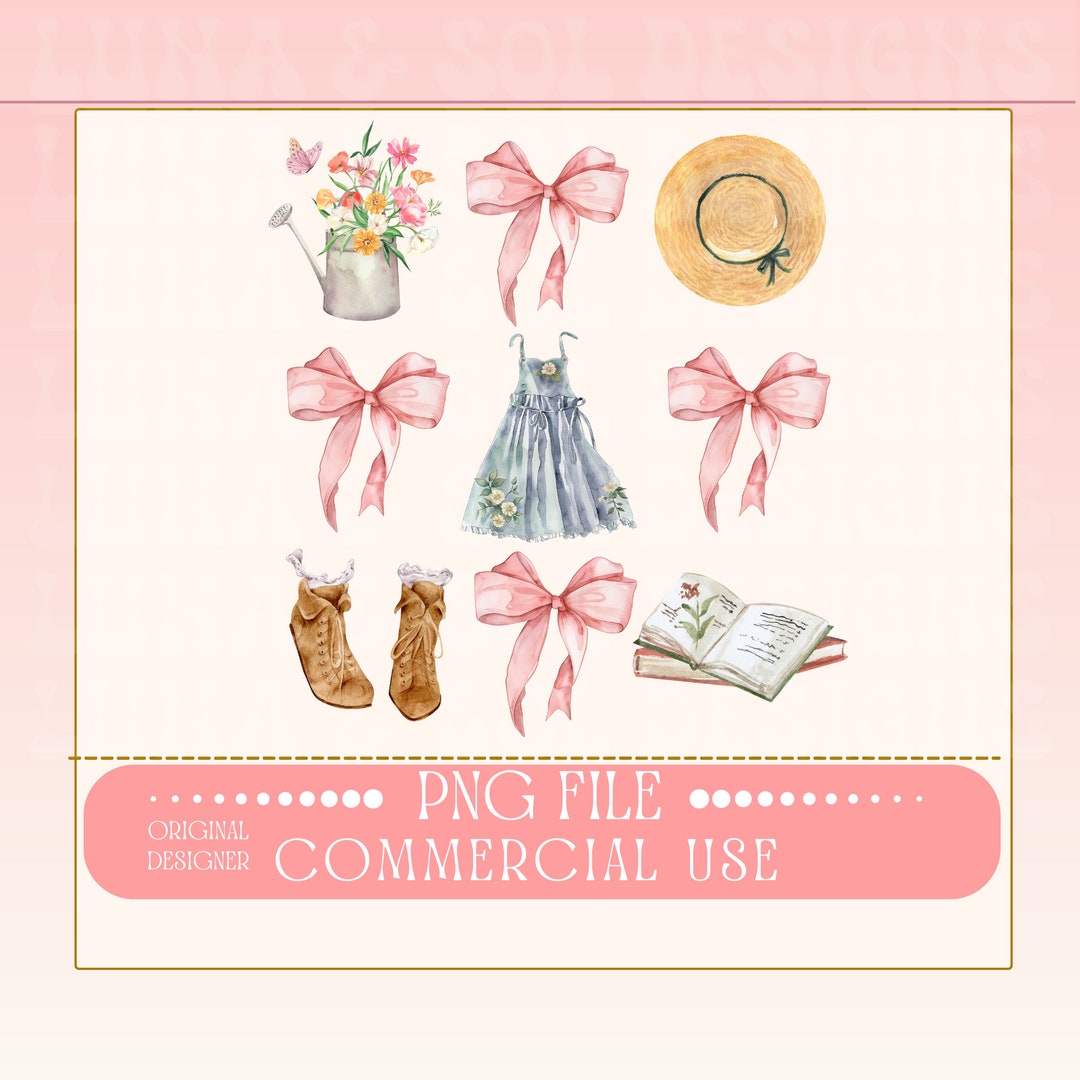 Cottagecore Png,coquette,homestead Png,animals,sourdough Png,pink Bow ...