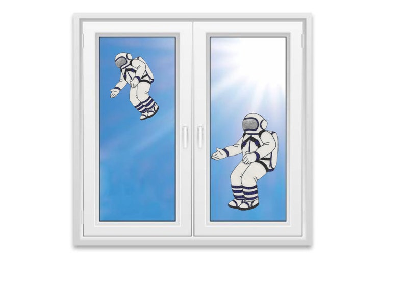 Window Color Window Sticker Astronaut 433 - Etsy