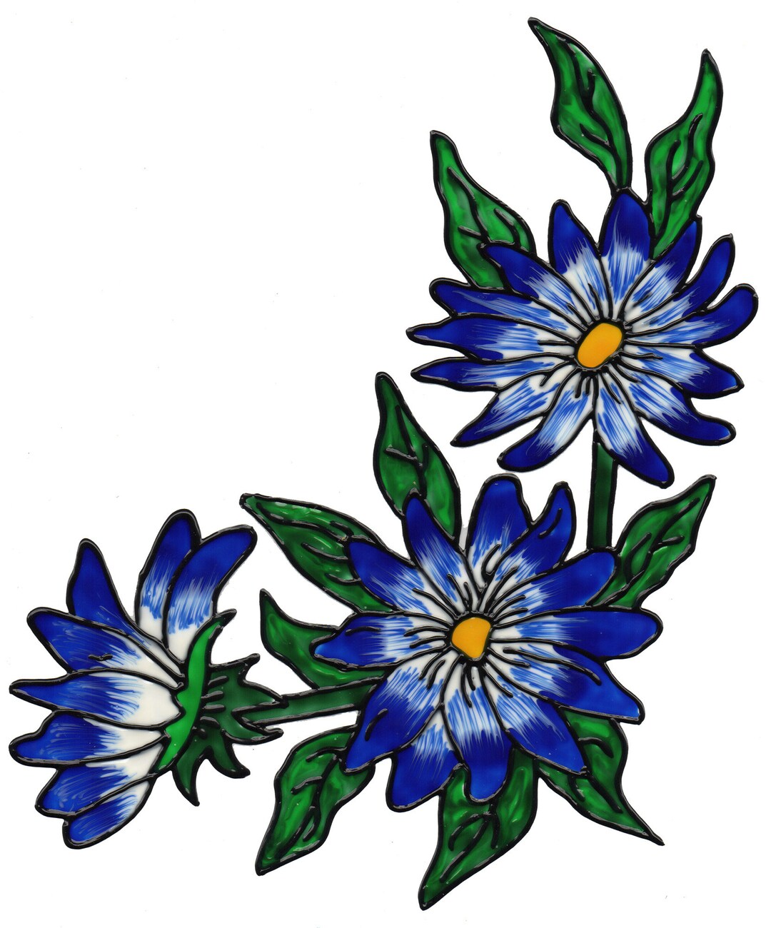 Window Color Window Picture Sticker Flower Corner 073 - Etsy