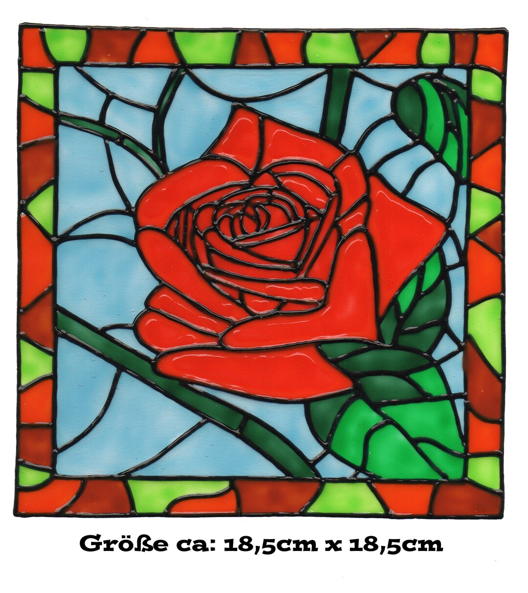 Window Color Window Sticker Rose Flower Mosaic 297 - Etsy