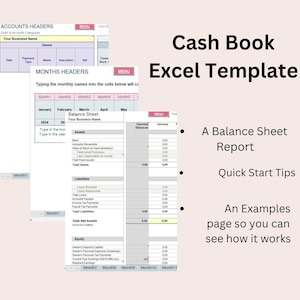 Cash Book - Excel Template for Efficient 1 Bank Account Management ...