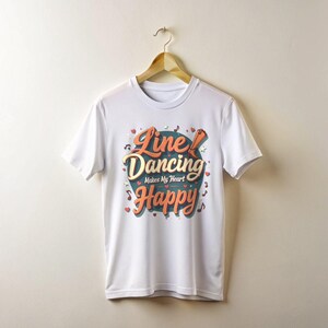 Line Dancing SVG - Line Dancing Makes My Heart Happy - Country Dancing ...