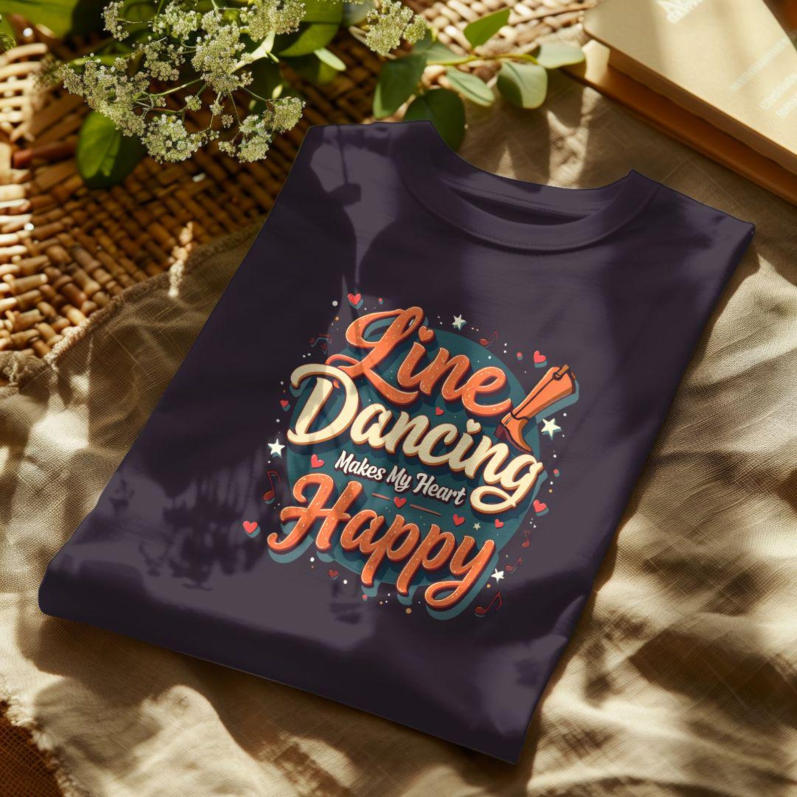 Line Dancing SVG - Line Dancing Makes My Heart Happy - Country Dancing ...