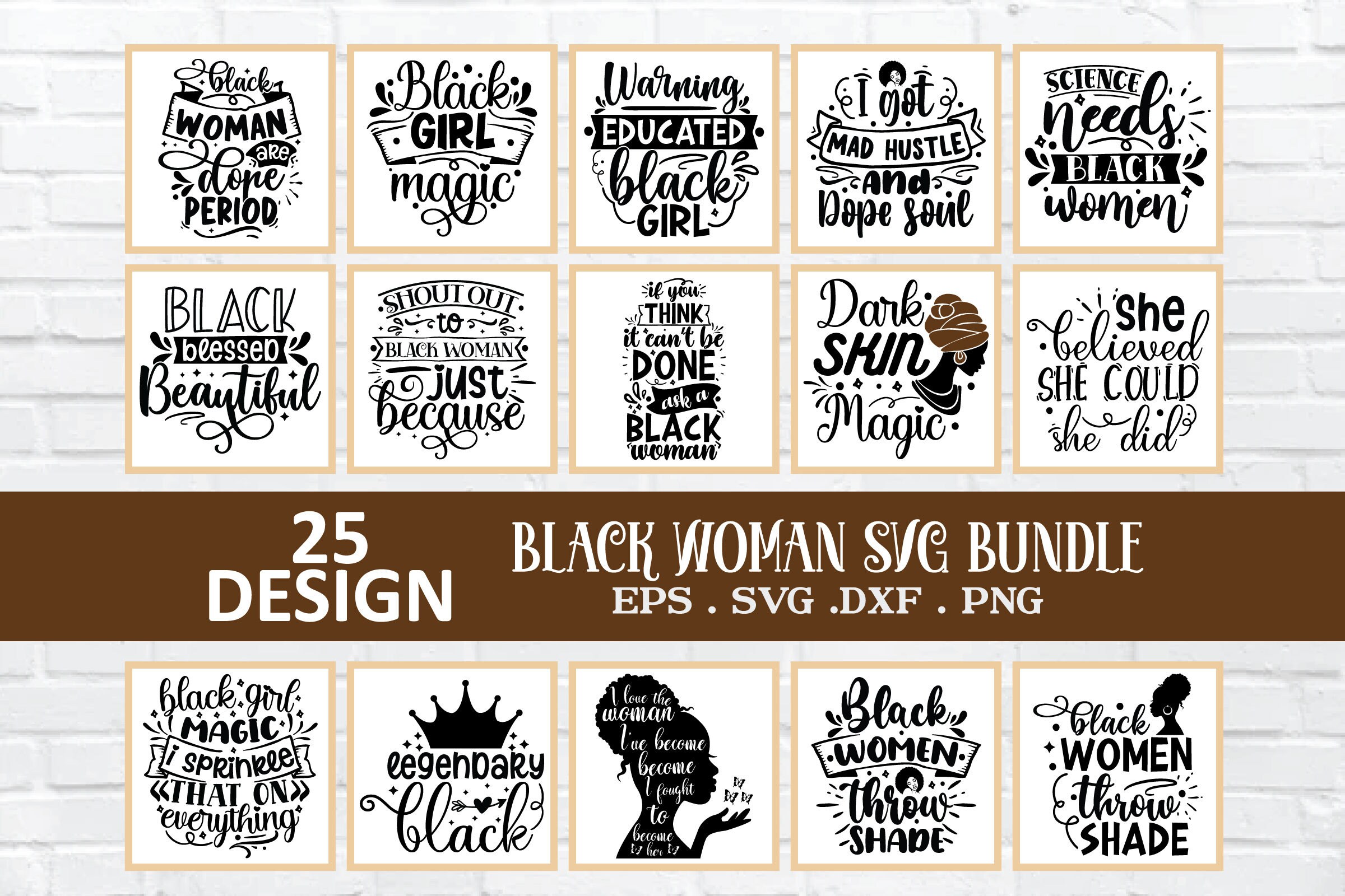 Black Woman SVG Bundle, Black Woman Face Svg, Afro Woman Cap Svg, Black ...