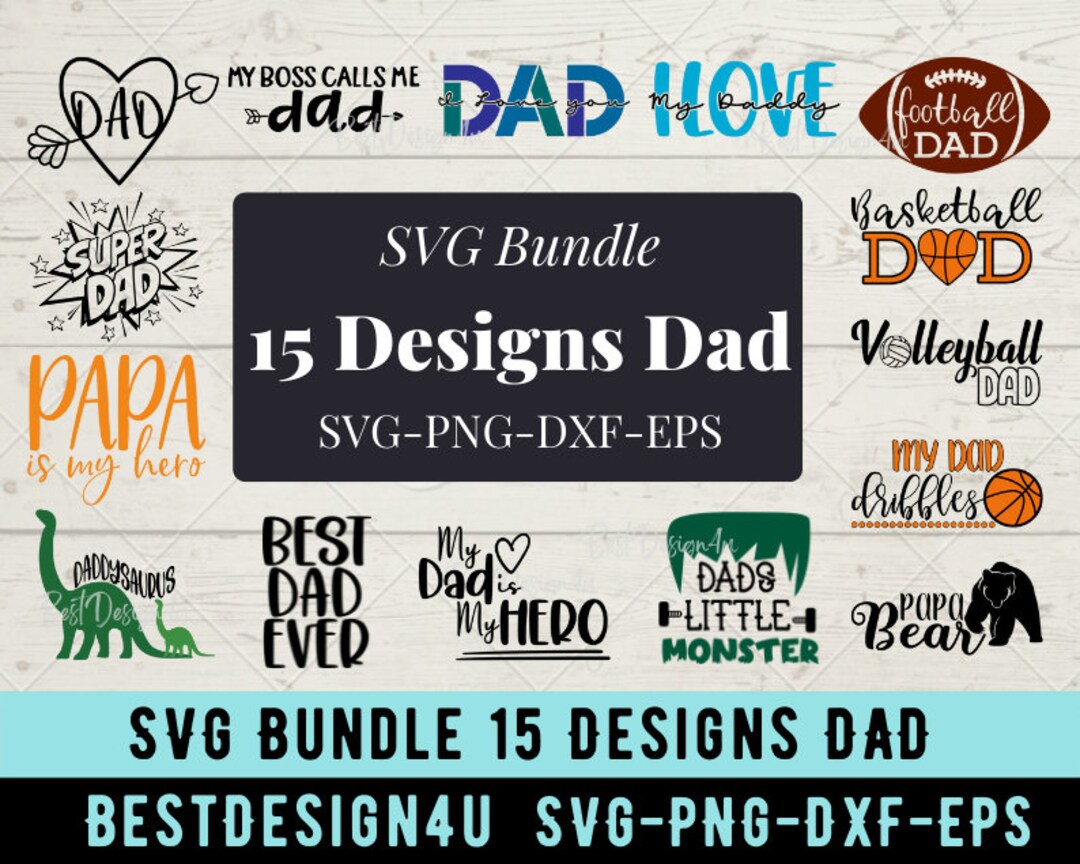 My Dad is My Hero Svg Bundle, Fathers Day Gifts, Fathers Day Shirt ...