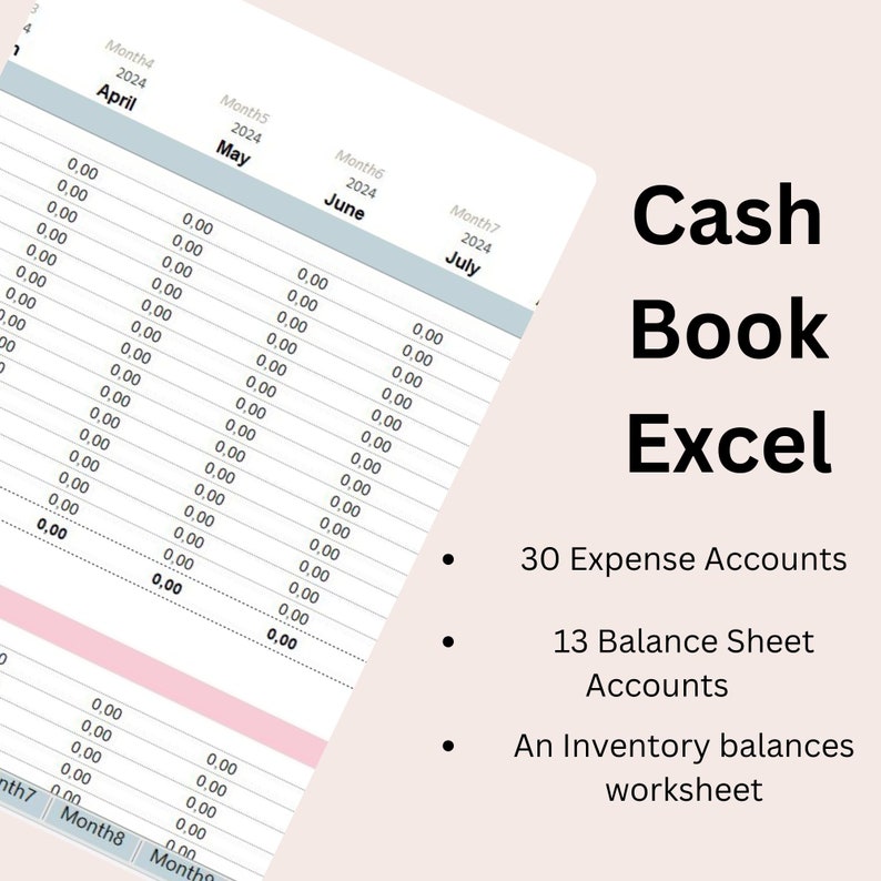 Cash Book - Excel Template for Efficient 1 Bank Account Management ...