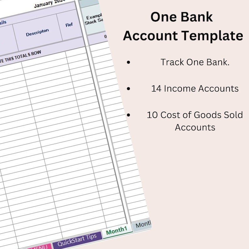 Cash Book - Excel Template for Efficient 1 Bank Account Management ...