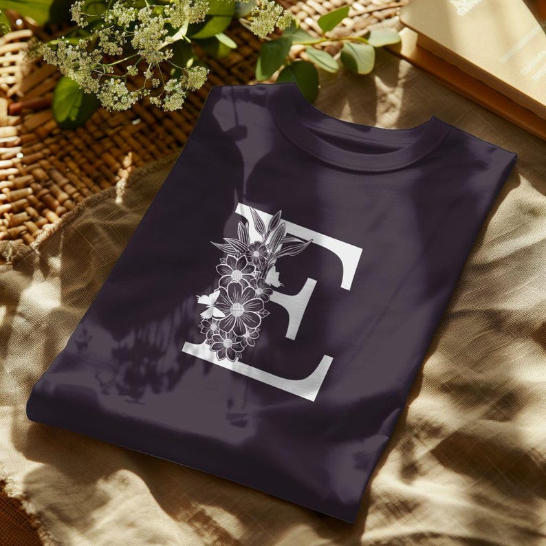 Floral Alphabet Monogram SVG Letters A-Z | Floral Font Svg | Alphabet ...