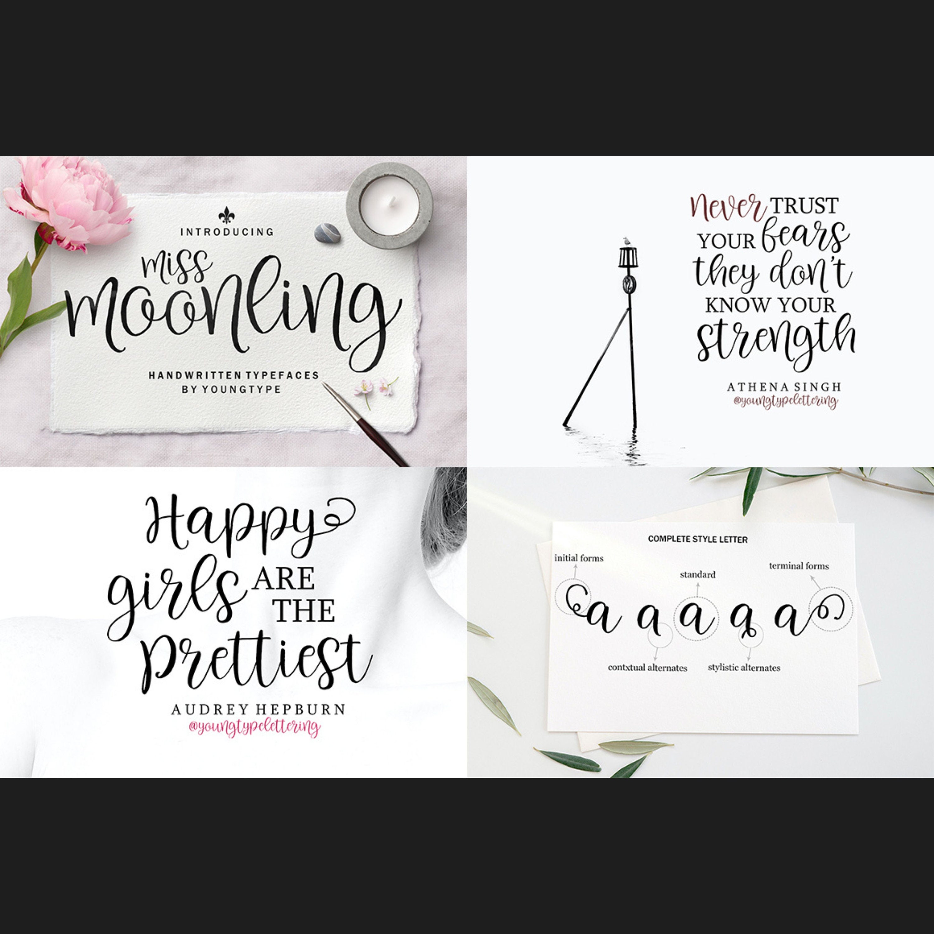 Handlettered Font Bundle Elegant Script & Calligraphy Fonts for Cricut, Procreate, Canva ...
