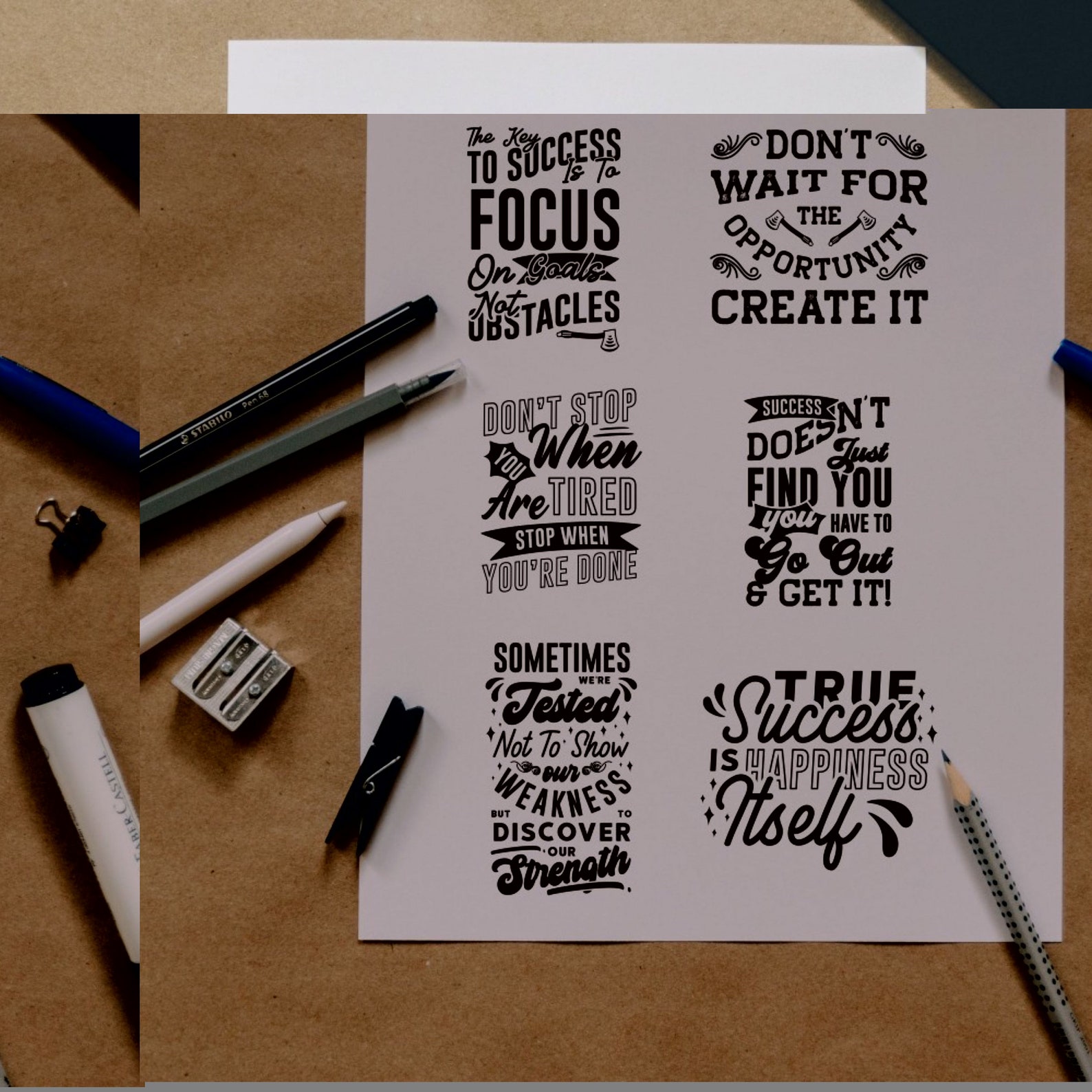 Motivational Quotes SVG Bundle: 25 Printable Cut Files (digital ...