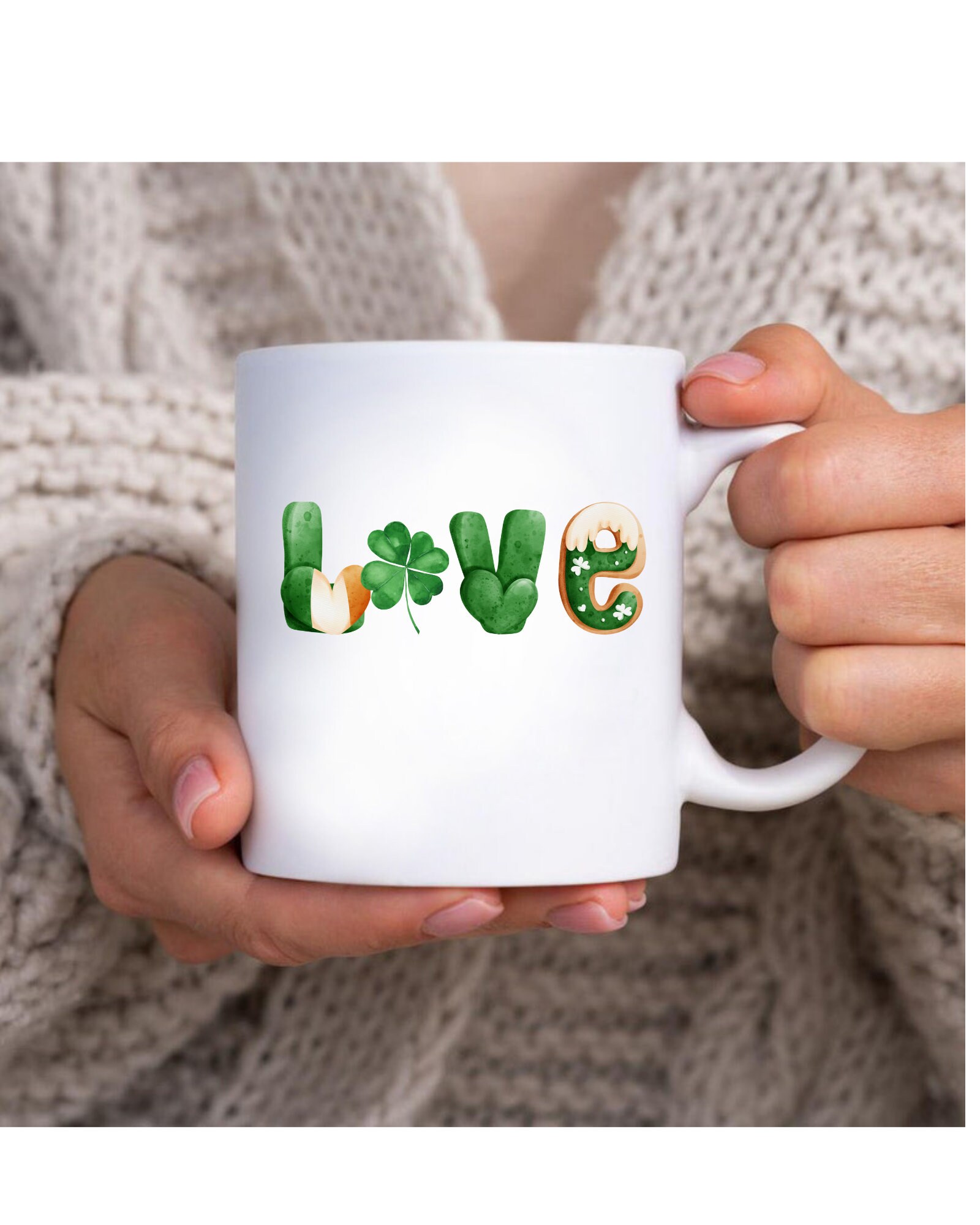 LOVE Png, Green Love Letter, Four Leaf Clover, St. Patrick's Day Cookie ...