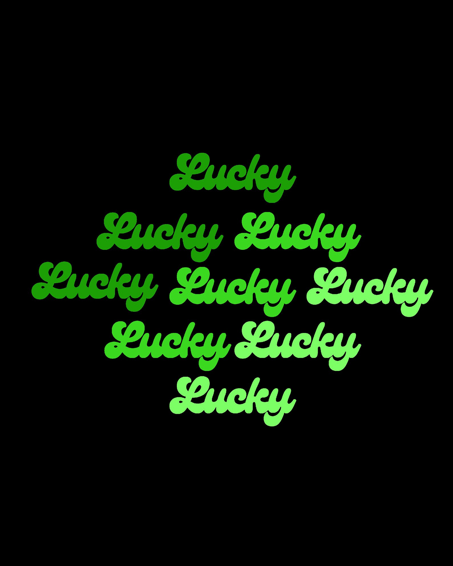 Lucky PNG, Green Lucky Png, Green Gradient, Retro Lucky, Retro Lucky ...