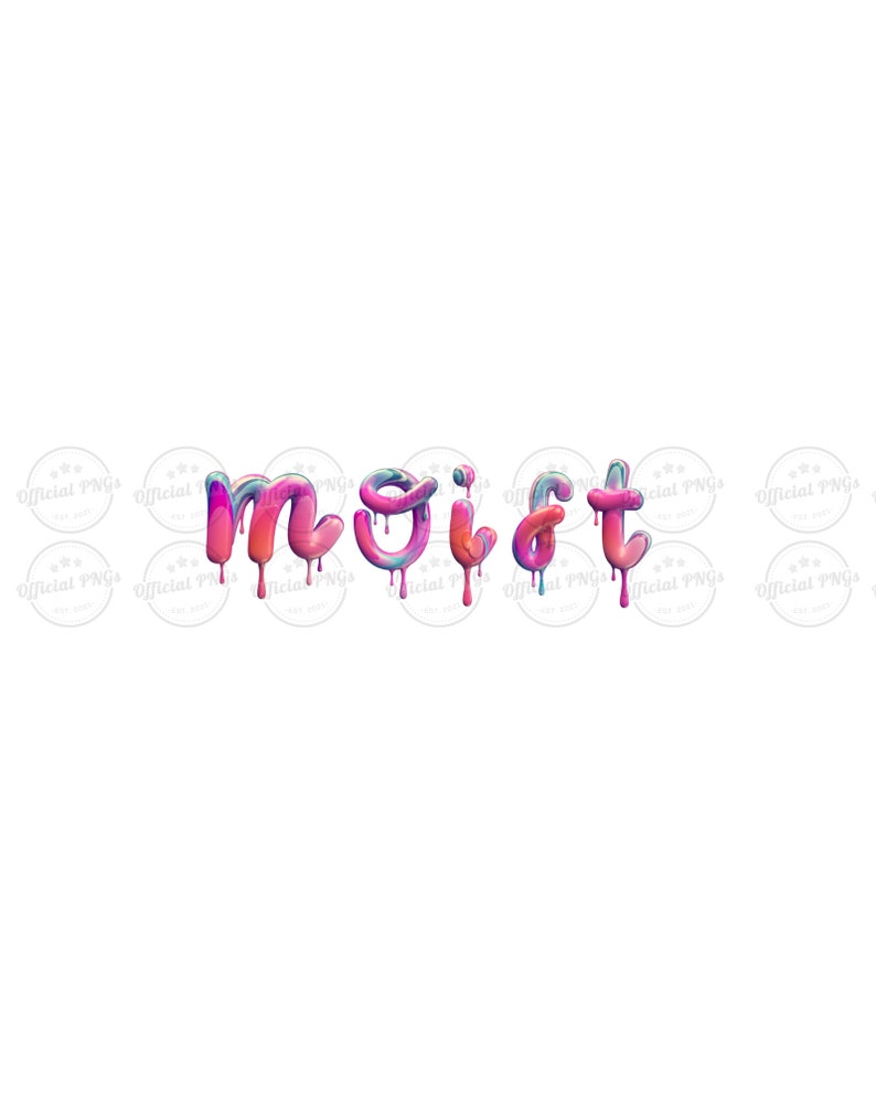 Moist Png, 3D Font PNG, Pink and Blue Moist Text, Moist Sublimation ...