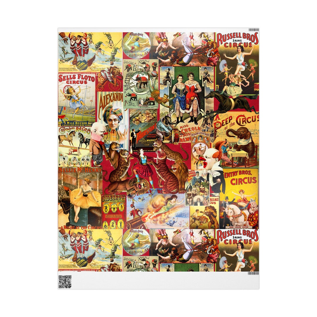 Vintage Circus Wrapping Papers - Etsy