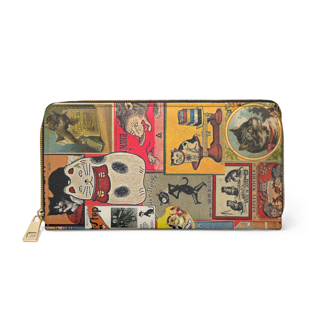 Crazy Cats Zipper Wallet - Etsy