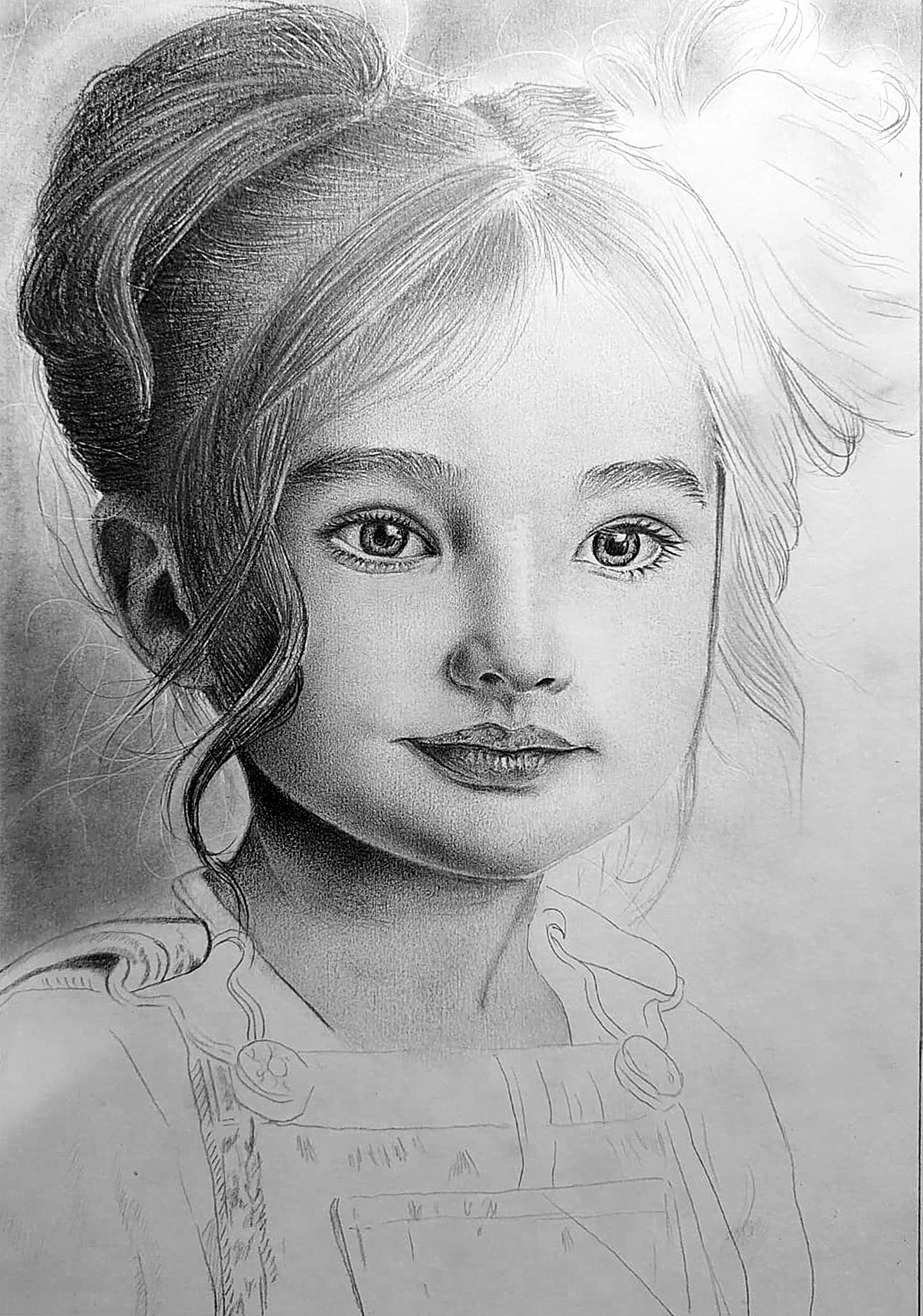 Custom Pencil Portrait From Photo: Handmade Graphite Drawing - Etsy