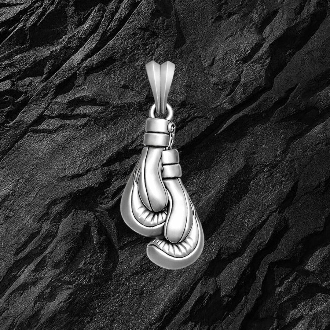 Silver Boxing Gloves Pendant, Boxer Necklace Charm,fighter Jewelry,gym ...