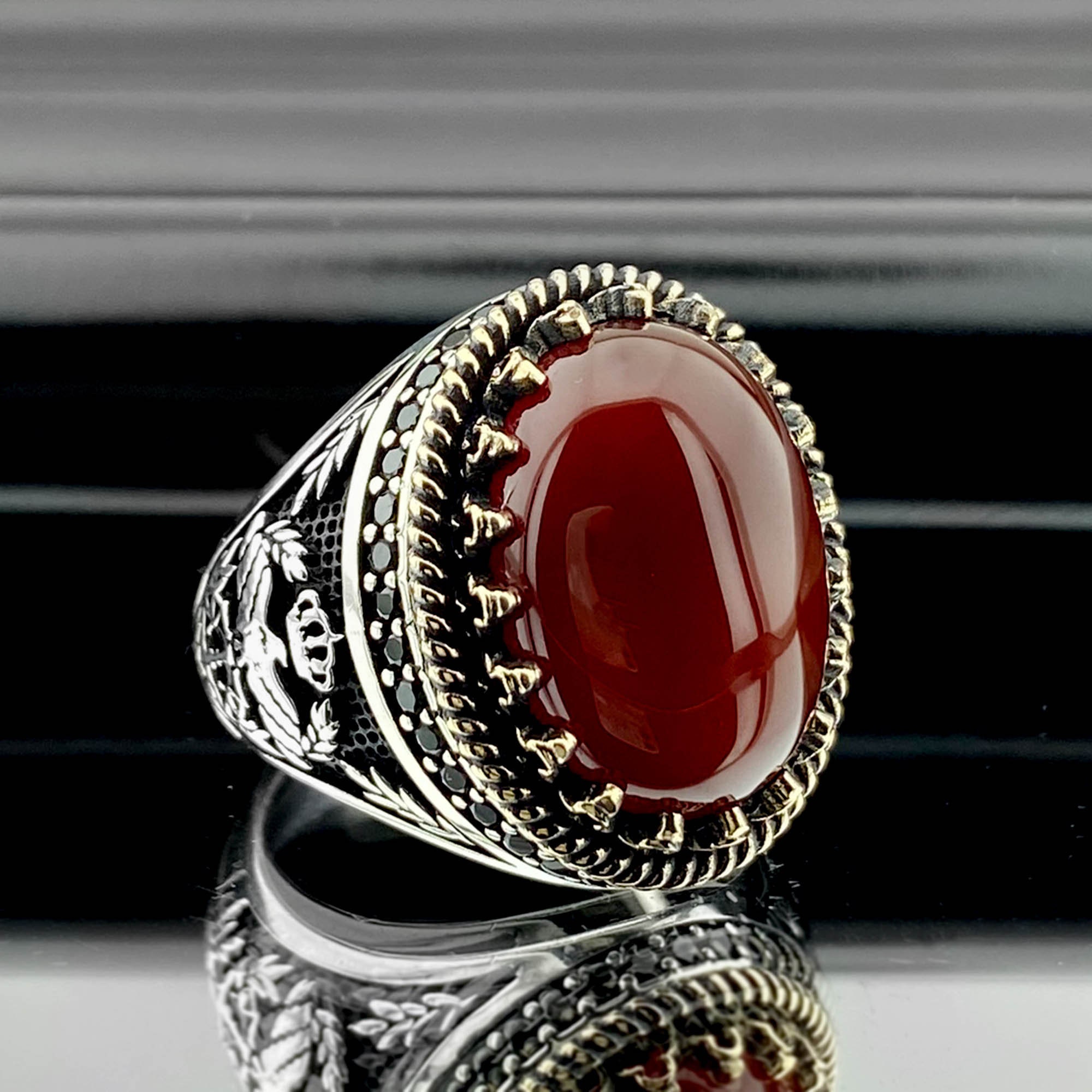 King Ringagate Stone Men Ringred Stone Zirconium Ringyemeni - Etsy