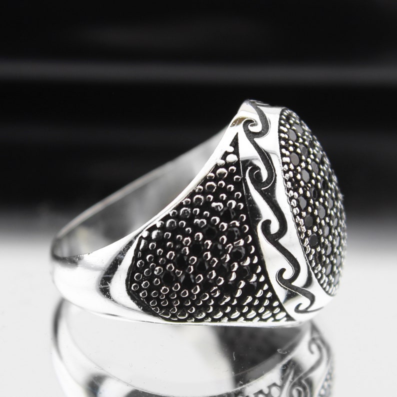 Onyx Stone Men Ringblack Stone Men Ringmen Jewelry925 - Etsy