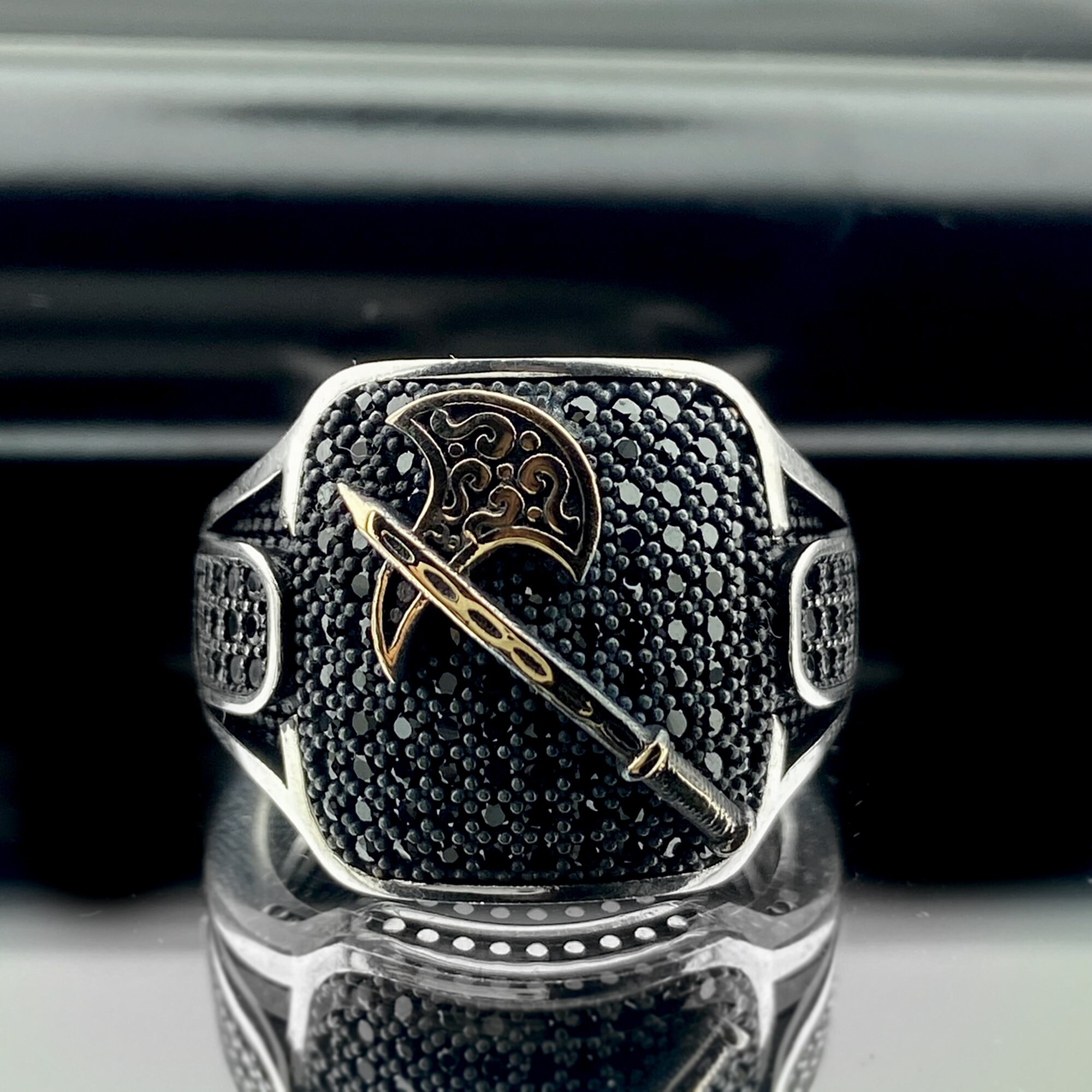 Handmade Viking Axe Sterling Silver Ring, Gothic Norse Jewelry - Etsy