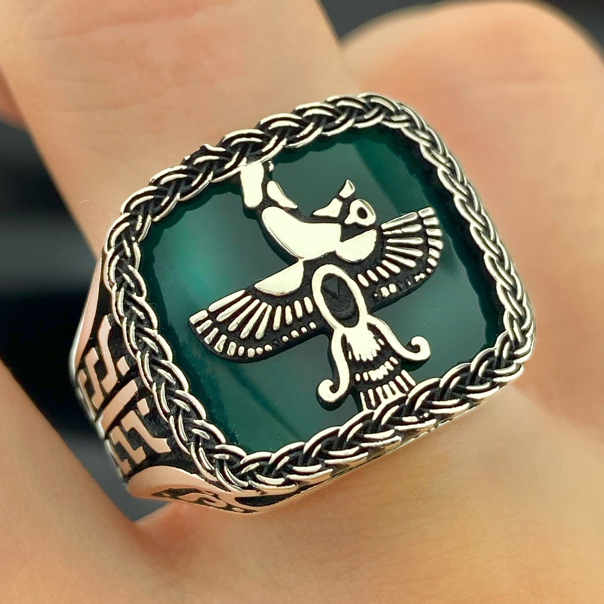 Persian aqeeq ring Etsy